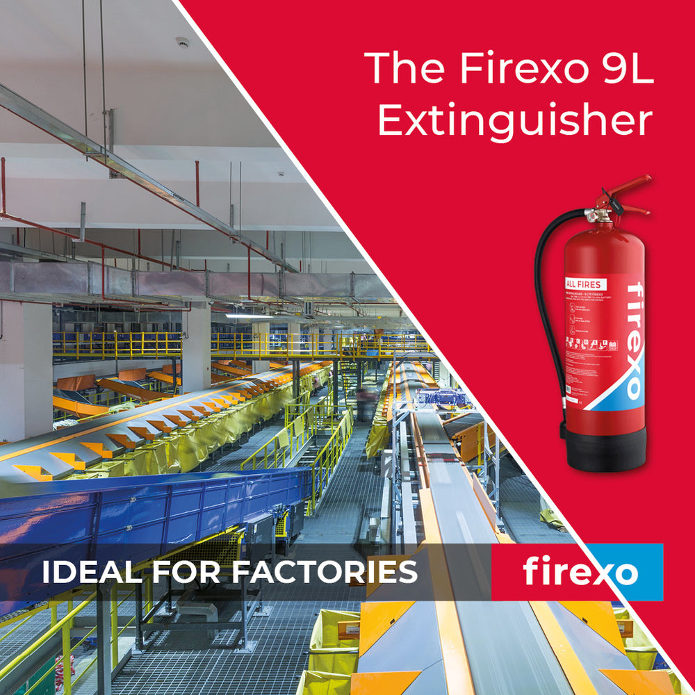 Firexo Brushed Steel Safety Sign - ALL FIRES Fire Extinguishers